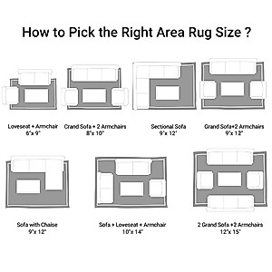 HOMBYS Shaggy Area Rug 8x10 Feet, Ultra Soft Large Plush Faux Fur Carpet, Non-Skid Bedroom Living Room Rug for Kids Playroom Home Decor, Light Grey