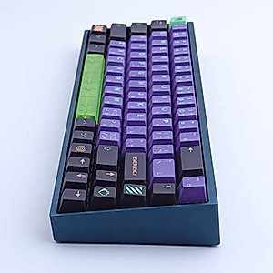 JOMKIZ PBT Keycaps,135 Keys Mecha Dye Sublimation Cherry Profile Keycaps with 7U Clear Spacebar Japanese Keycap Set for Cherry MX Switches US Layout Mechanical Keyboards