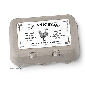 Custom Egg Carton Labels, 2" x 4", 10 per sheet
