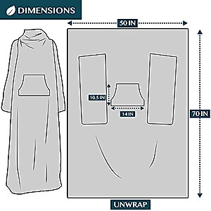 PAVILIA Sherpa Fleece Blanket with Sleeves for Adult Women Men, Wearable Blanket Sleeved Throw with Arms and Pocket, Fluffy Shaggy Cozy Gift for Christmas Thanksgiving Mom Wife, Crean Beige