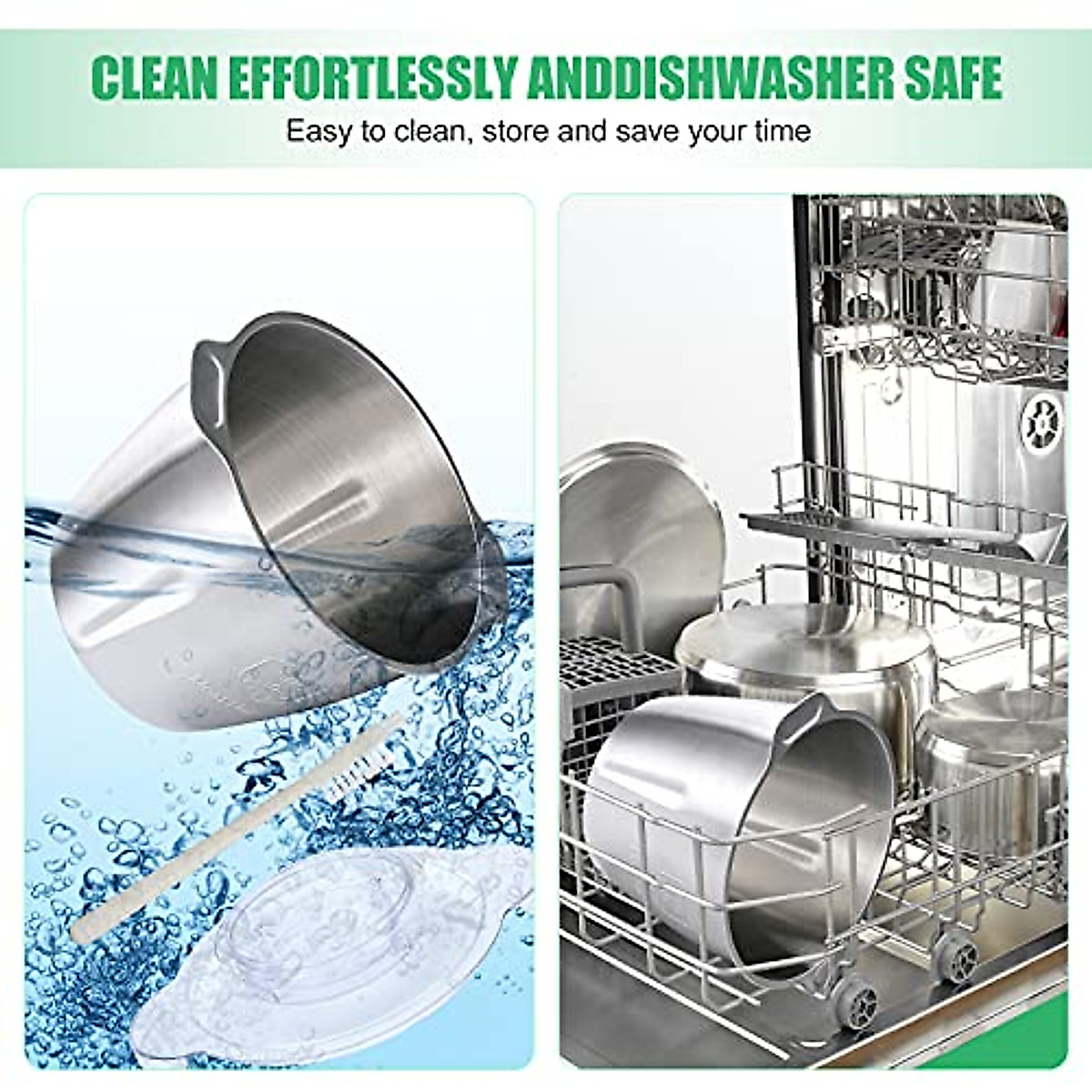 Electric Meat Grinder, Qinkada 500W Food Processor 3.5L Chopping Meat, 14Cup Large Stainless Steel Electric Food Chopper with 4 Sharp Blades 3 Rotating Speed Levels and Spatula