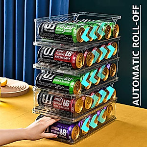 Xicennego Stackable 16oz Energy Drink Can Tall Cans Storage Organizer and Refrigerator Soda Can Holder for Standard 12oz Cans