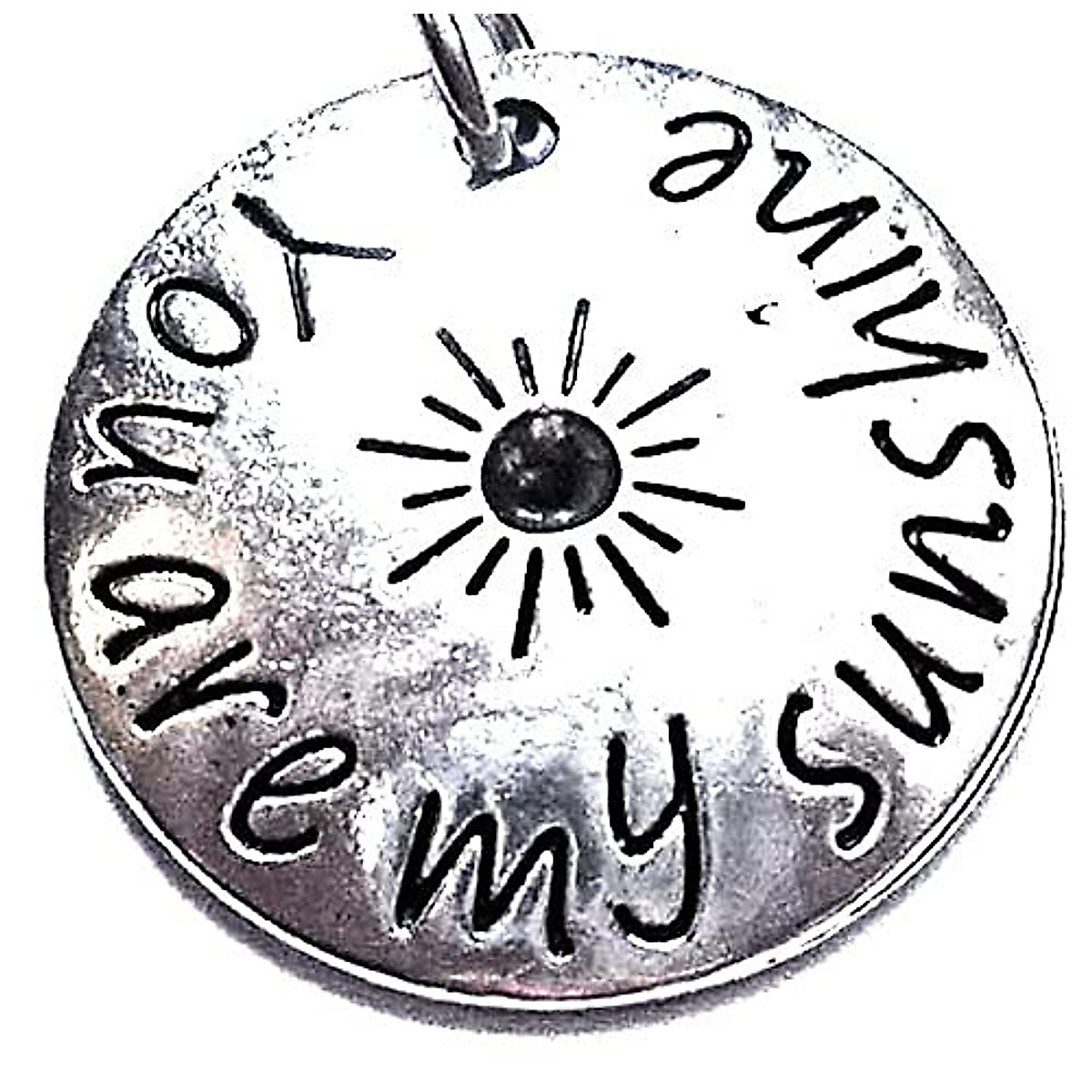 You are my Sunshine Unique Charm Stainless Steel Strong Women's Lanyard, ID Badge Card Holder Teacher Gift Nurse Cruise Keys Phone