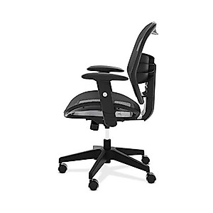 HON Prominent High Task Mesh Back and Seat Office Chair for Computer Desk, Black (HVL534), Swivel-Tilt