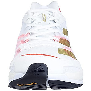 adidas Adizero Adios 6 Running Shoe - Women's FTW White/Gold Metallic/Solar Red, 6.5