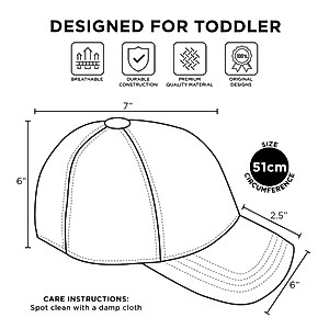 ABG Accessories Boys Blippi Toddler Baseball Cap, Features Jj, Totom and Yoyo, Kids Hat for Ages, CoComelon White/Blue, Age 2-4