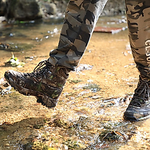 HANAGAL Hunting Boots Lightweight EVA Midsole Waterproof Mens Work Boots Anti-wicking Military Tactical Army Combat Hiking Boots for Men Size 9