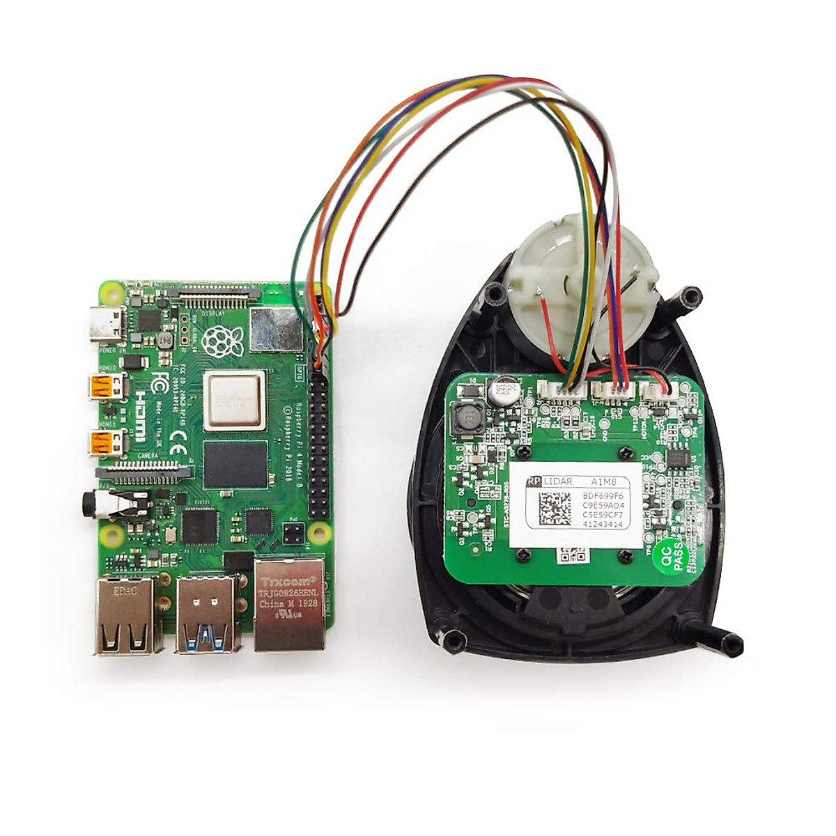 Slamtec RPLIDAR A1M8-R6 with MX1.25 to 2.54 Dupont Wire kit, 2D LIDAR Sensor 360 Degree Scanning Radius, for Bstacle Avoidance and Navigation of Robots