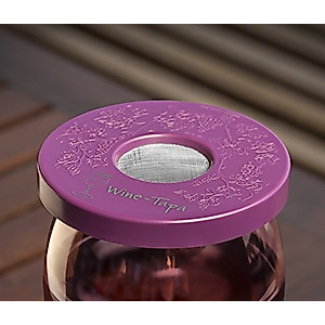 Wine Tapa Drinking Glass Covers-Keep Bugs Away from Wine Glasses Outdoors - Use as Cover for Coffee Mugs, Soda Cans, and Drinking Glasses, Set of 6 No Spill Covers (Verona)