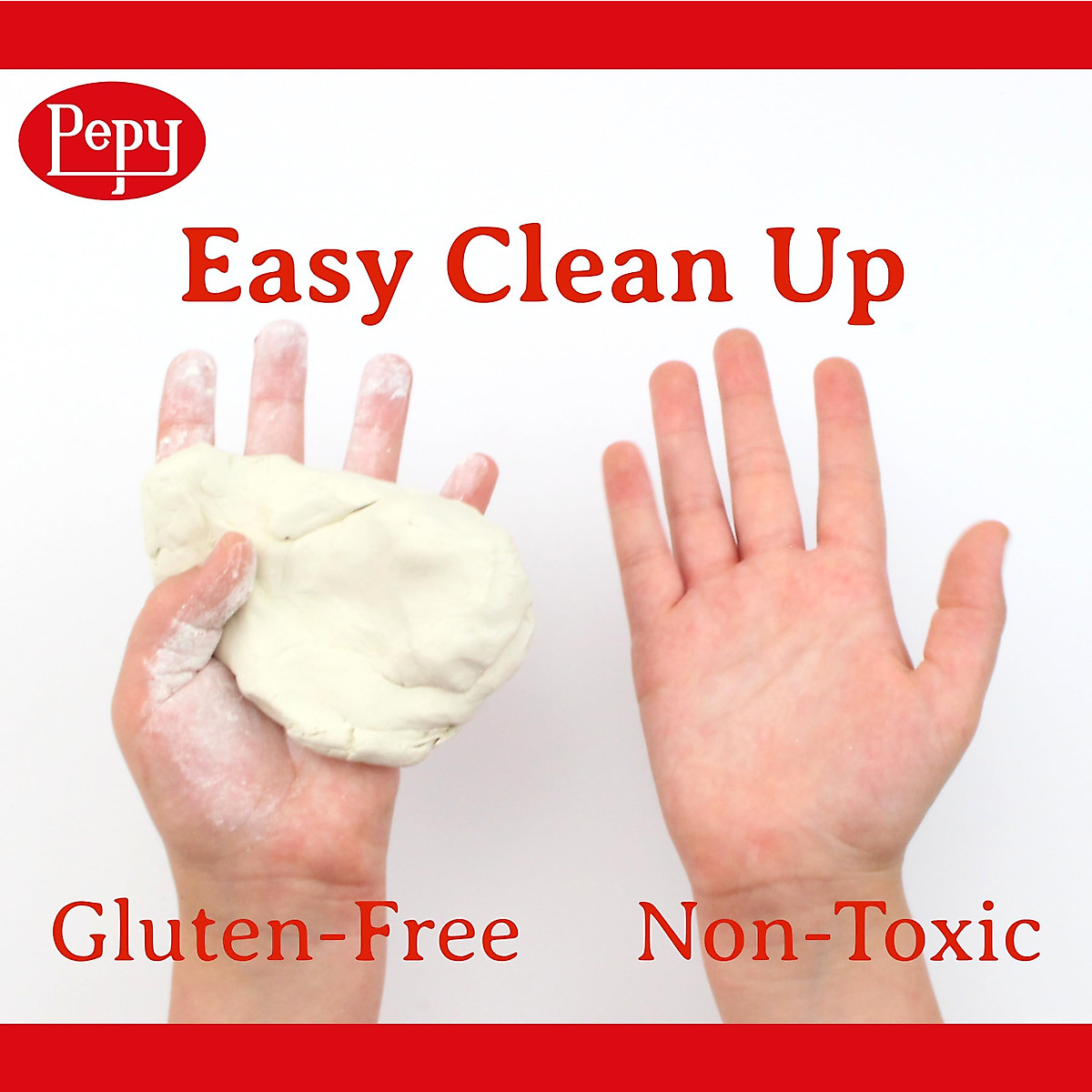 Pepy Premium European Air Dry Modeling Clay White 2.2 lb Bar, Easy to Use Air-Hardening Clay for Sculpting and Crafts Projects