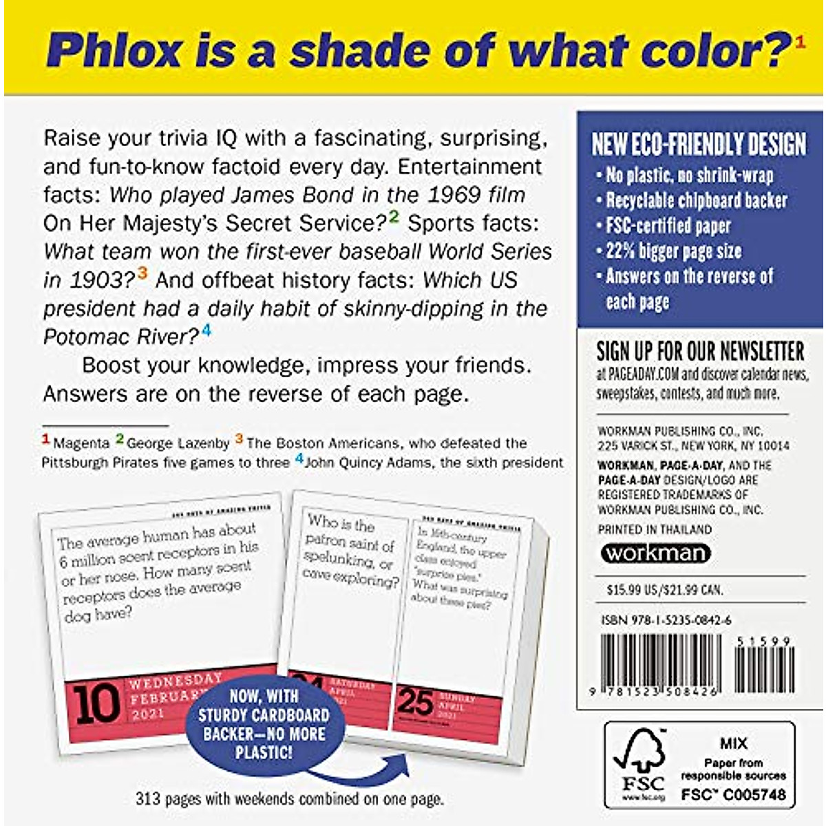 365 Days of Amazing Trivia! Page-A-Day Calendar 2021