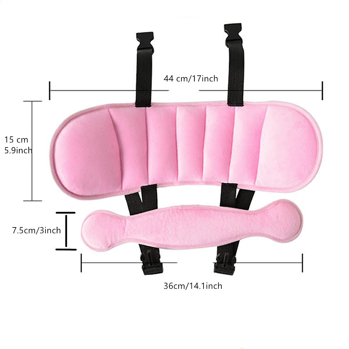RUITASA Car Seat Head Support Band, Safety Car Seat Neck Relief, Adjustable Child Car Seat, Infants and Baby Head Support(Pink)
