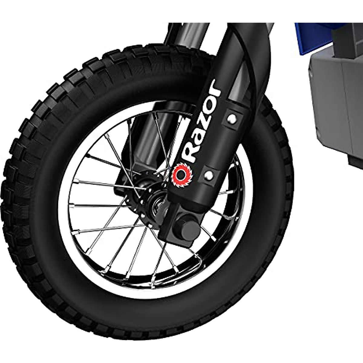 Razor MX350 Dirt Rocket Electric Motocross Off-road Bike for Age 13+, Up to 30 Minutes Continuous Ride Time, 12" Air-filled Tires, Hand-operated Rear Brake, Twist Grip Throttle, Chain-driven Motor