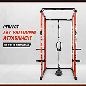 RitFit LAT and Lift Pulley System Pro with Dual Cables and Upgraded Loading Pin, Home and Garage Gym Squat Rack Accessories for Tricep Pull Down,Bicep Curl,Back,Shoulder-Strength Workout