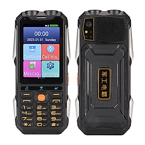 Cuifati Senior 4G Cellphone, 4in Large 18000mAh Battery Night Lighting Sound Easy Speed Dialing Rugged Phone for Android 7.0 (Black)