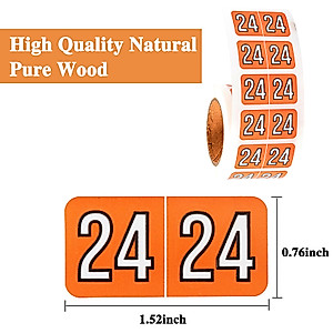 500 Pcs 2024 Year Stickers Year Labels File Folder Rectangle Colored Coding Year Stickers Self Adhesive Year Labels Tab File Folders Office Supplies, 1 Roll (Orange,0.75 x 1.52 Inch)