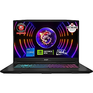 MSI Katana 17 B13VFK 2023 Gaming Laptop 17.3" FHD IPS 144Hz 10-Core Intel i7-13620H 32GB DDR5 4TB SSD NVIDIA GeForce RTX 4060 8GB GDDR6 Wi-Fi 6 RGB Backlit Keyboard Windows 11 Pro w/ONT 32GB USB