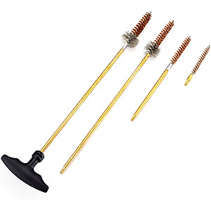 BOOSTEADY 7.62MM Cleaning Kit Pro .223/5.56 Rifle Gun Cleaning Kit with Bore Chamber Brushes Metal Pick Kit Brass Cleaning Rod in Zippered Organizer Compact Combo Case