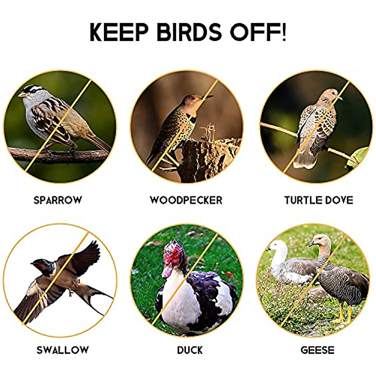 90M Bird Deterrent Tape, Holographic Ribbon, Reflective Tapes, Bird Scare Tape Garden Ribbon, Ideal for Gardens, Orchards, Lawns, Ponds