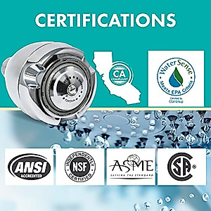 Niagara Conservation N2912CH Earth Spa 3-Spray with 1.25 GPM 2.7-in. Wall Mount Adjustable Fixed Shower Head in Chrome, 1-Pack | Bathroom Shower Head Sprayer with Pressure Compensation Technology