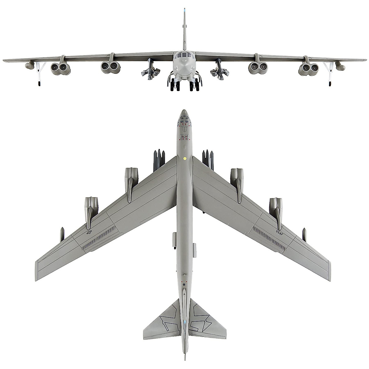 Busyflies Fighter Jet Model 1:200 B-52 Long-Range Subsonic Jet-Powered Strategic Bomber Plane Model Diecast Military Airplane Model for Collection and Gift