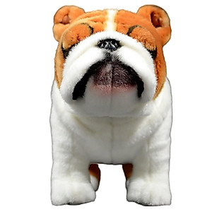 Lifelike Bulldog Plush-11.8" Bulldog Stuffed Animal,Soft Dog Stuffed Animals for Boy,Stuffed Plush for Girls and Boys,Stuffed Bulldog Plush for Kids, Kids' Plush Toy Pillows,Hugging Pillow