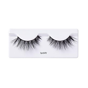 KISS Lash Couture Triple Push-Up, False Eyelashes, Teddy', 12 mm, Includes 1 Pair Of Lash, Contact Lens Friendly, Easy to Apply, Reusable Strip Lashes