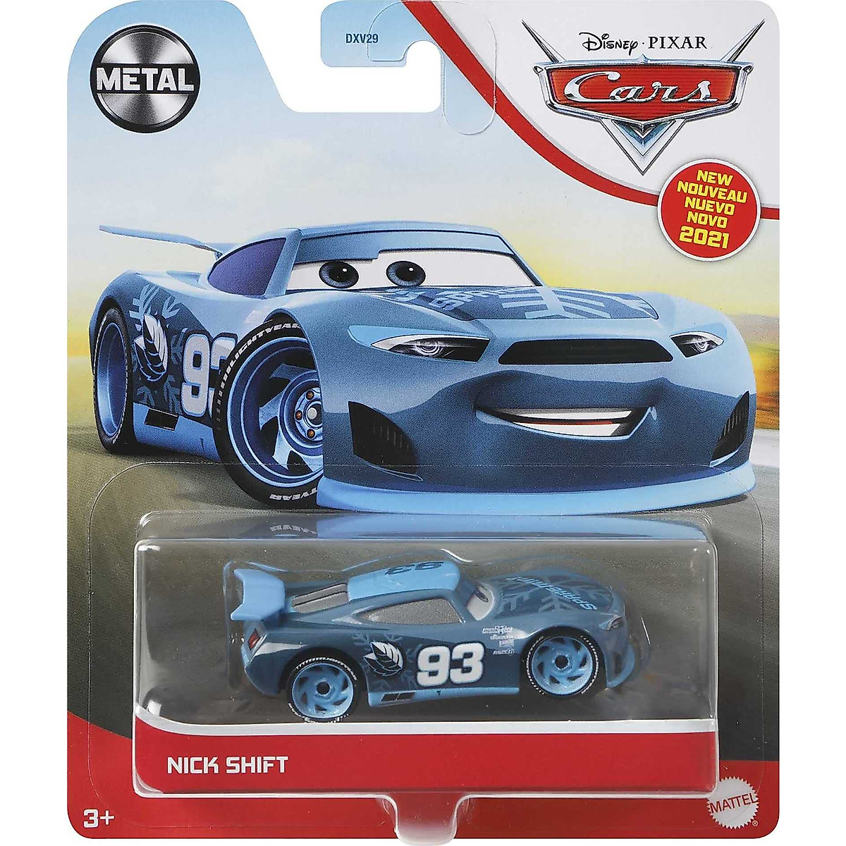 Disney Cars Nick Shift Die-Cast Vehicle, 1:55 Scale Fan Favorite Character Vehicle for Racing and Storytelling Fun, Gift for Kids Ages 3 Years and Older