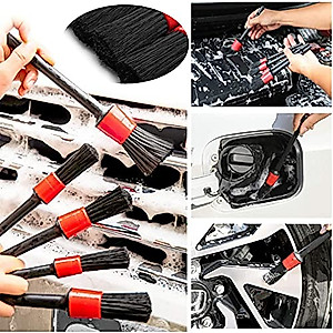 10PCS Dualshine Car Auto Detailing Brush Set, Auto Detailing Brushes Cleaner Car Detailing Brushes Exterior, Car Interior Brush for Detailing Cars Automotive Interior, Wheels, Exterior, Leather