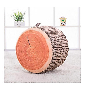 Fruit Cartoon Plush Inflatable seat seat Sofa Thickened Folding Stool Gifts for Children (Tree Stump)