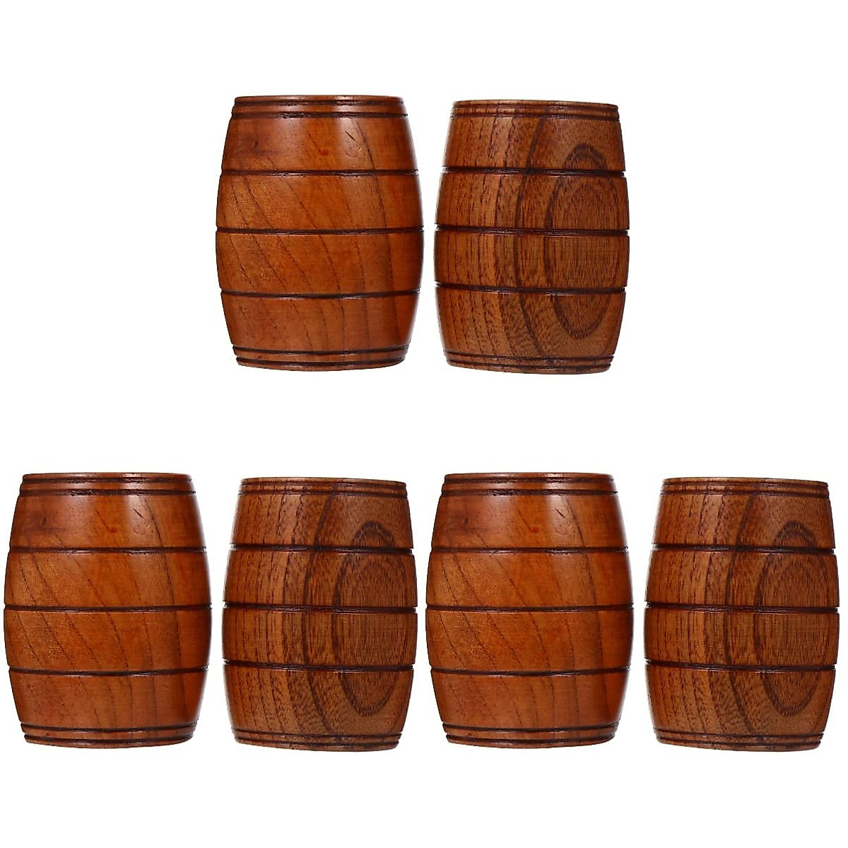 Cabilock Vintage Tea Cups 6 pcs Mugs Antique Drinkware Bar Tea Mug Drinking Japanese Cream Drinks Cups Cup Beverage Wine Champaign for Multipurpose Delicate Style Wood Hot Modeling Ice Vintage Cups