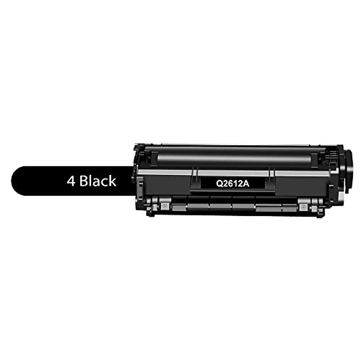 12A Black Toner Cartridge 4 Pack Compatible Replacement for HP 12A Q2612A Toner Cartridge for HP Laserjet 1010 1012 1015 1018 1020 1022 3015 3020 3030 3050 3050Z 3052 3055 Printer High Yield