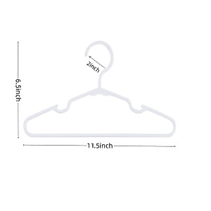 VIIBASE 20-Piece White Baby Nursery Closet Hangers, Non-Slip Laundry Infant Pant Hanger for Newborn Clothes Gift, Ultra-Thin Plastic Hanger for Girl Boy Toddler