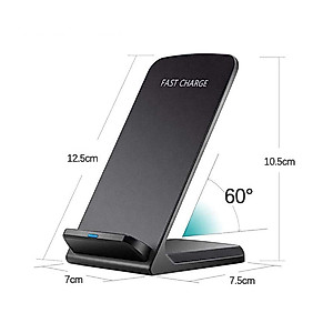 BoxWave Charger Compatible with Xiaomi Mi 10 Ultra - Wireless QuickCharge Stand (10W), No Cord; no Problem! Charge Your Phone with Ease! - Jet Black