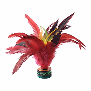 Altsuceser 4 PCS Colorful Kick Shuttlecock Chinese Jianzi, Feathers Chinese Shuttlecock Foot Sports Outdoor Toy Game Multicolor