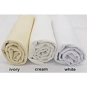 iNee Embroidery Fabric Squares Cotton, 10 Squares of 10 x 10-inch, White