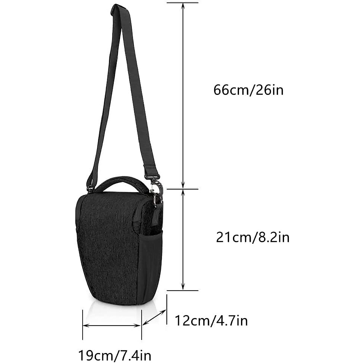 CADeN DSLR/SLR Camera Shoulder Bag Case with Adjustable Shoulder Strap, Compatible for Nikon, Canon, Sony Mirrorless Cameras Waterproof (Small)