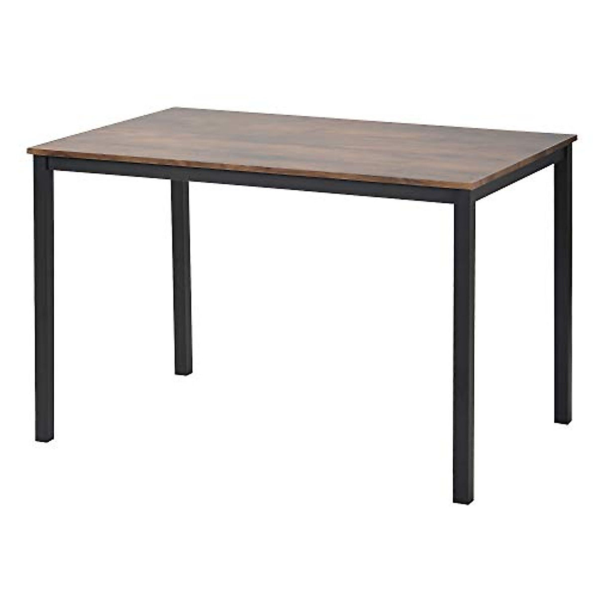 KoiHome 5-Piece Industrial Dining Metal Frame and Wooden Tabletop for 4 People, East-West Furniture Set with Rectangular Table and 4 Ergonomic Chairs for Kitchen,Resturant, Brown