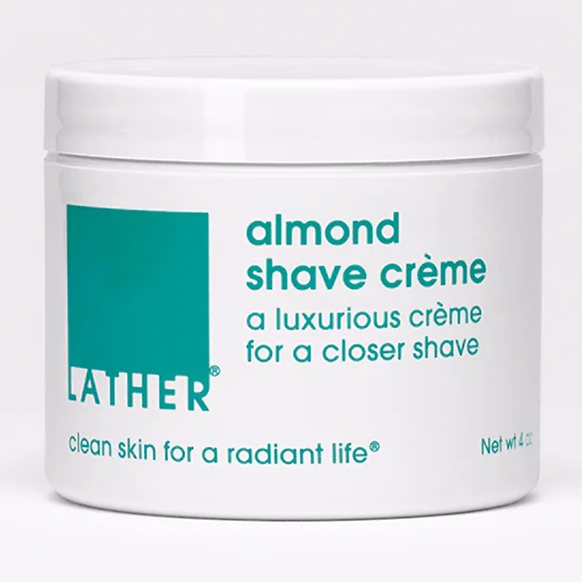 LATHER Almond Shaving Cream for Sensitive Skin - Non-Foaming Shaving Cream for Women & Men - Gentle & Vegan Shave Butter for a Close & Smooth Shave - Suitable for Sensitive Skin - 4 Oz