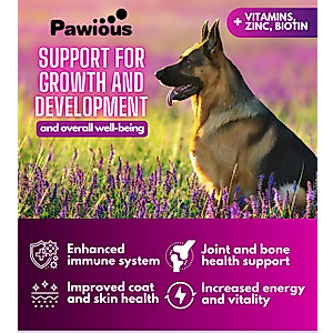 Dog Multivitamin Chewable with Glucosamine 16 in 1 - Dog Vitamins and Supplements - Hip and Joint Support Health - Immunity, Mobility - Gut, Skin, Heart, Coat