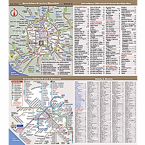 StreetSmart® Rome Map by VanDam –– Laminated, pocket sized City Center folding street and subway map to Rome, Italy with all attractions, museums, ... ... (English, Italian and German Edition)
