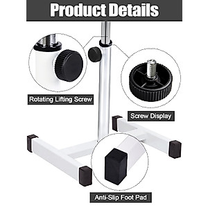 Kalolary Pedicure Foot Rest, Adjustable Height Pedicure Stool Manicure Nail Equipment for Nail Technician Salon Spa (Pink)