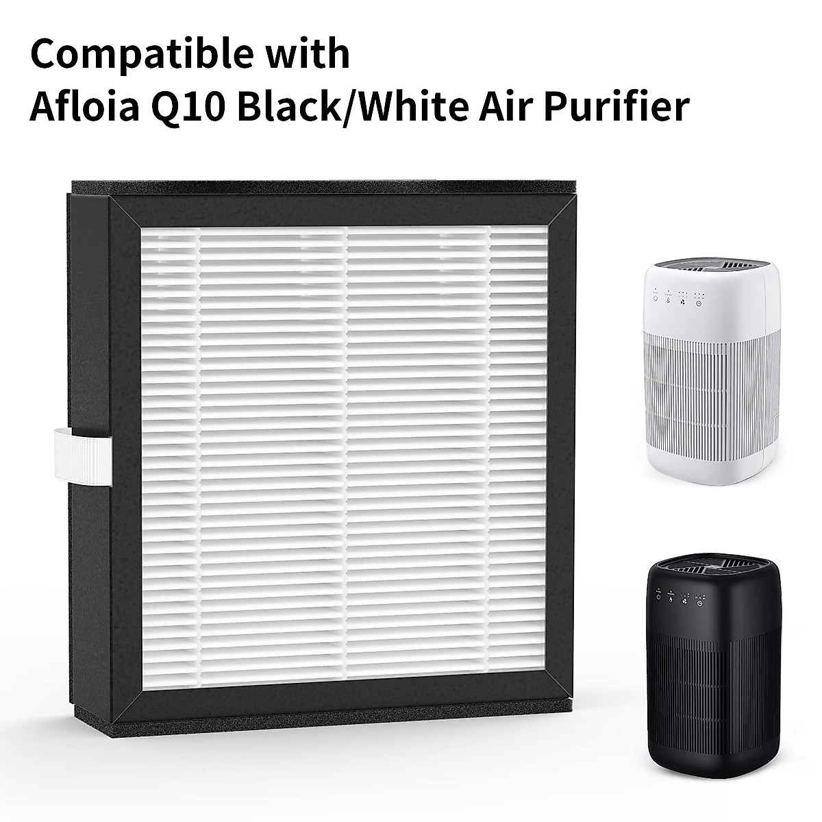 FCFMY 4 Packs H13 True HEPA Replacement Filters Compatible with Afloia Q10 Air Cleaner Purifier and Dehumidifier 2-in-1