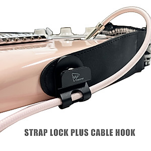 IVU CREATOR Smart 3-in-1 guitar strap locks guitar strap blocks guitar pick holder with non-slip picks and cable hook