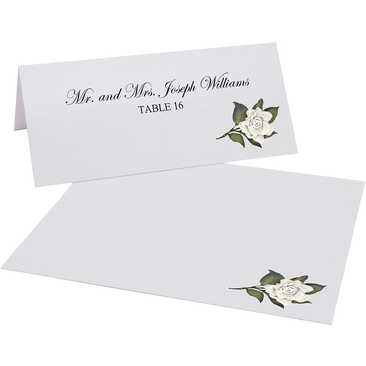 Assorted Flowers Printable Place Cards, Set of 60 (10 Sheets), Laser & Inkjet Printers - Wedding, Party, Dinner, and Special Events - Made in the USA