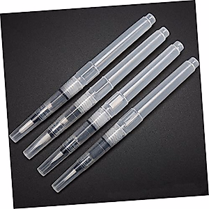 VILLFUL 9 Pcs Water Color Brush Pens Ink Pen Set Water Soluble Colored Pencils Flat Pen Writing Brush Painting Pen White Pointy Watercolor Brush Water Brush Pen Water Coloring Brush Pen