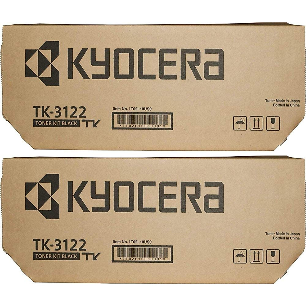 Kyocera TK-3122 (TK3122) Black Toner Cartridge 2-Pack for ECOSYS M3550idn, M3560idn, FS-4200DN