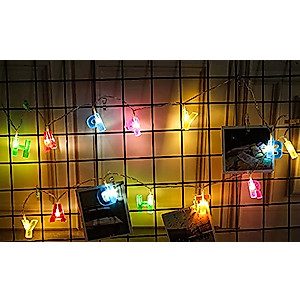 9.84ft LED String Lights Happy Birthday Decorative String Light, Battery Powered Happy Birthday Letter String Lights for Home Garden Party Wedding Birthday Indoor Outdoor Decoration