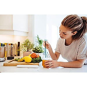 SOMA Glass Straw with Silicone Lined Travel Case and Cleaning Tool, 8-inch, Teal (501-13-01)