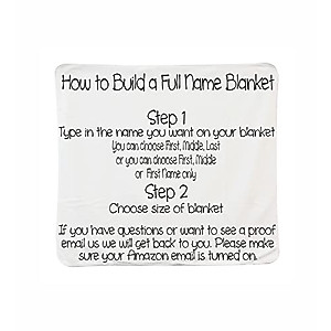 Personalized Baby Blanket with Name –Extra Soft, Premium Quality Baby Blanket for Girls & Boys with Customized Full Name Dyed Into Fabric–Fade Proof, Machine-Washable (Bubblegum Bubble)